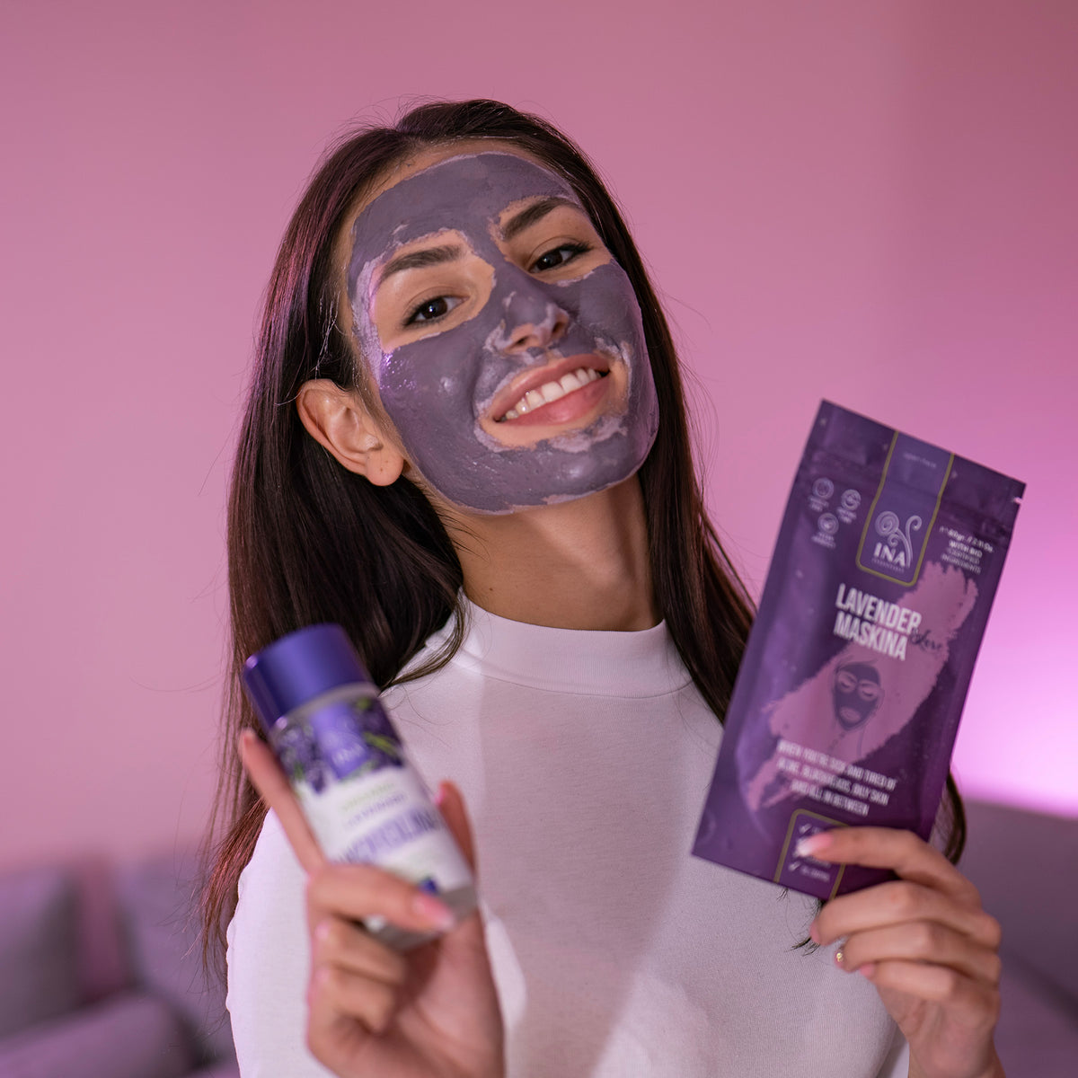 3 Organic Lavender Waters - Hydrolina + Free Face Mask - Lavender Mask